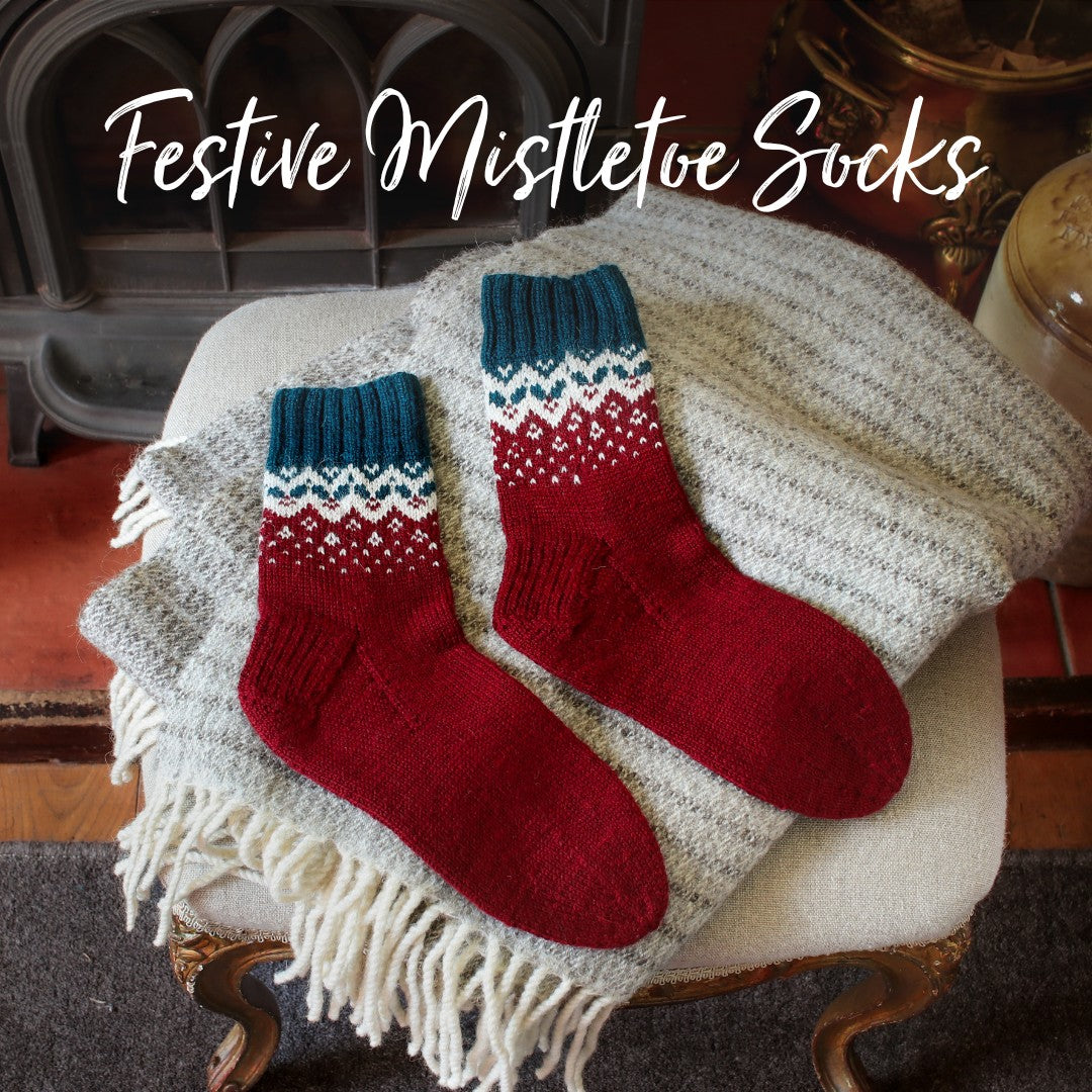 Symmetry in Stitches: Anniina Juuti's Festive Mistletoe Socks Knitting ...