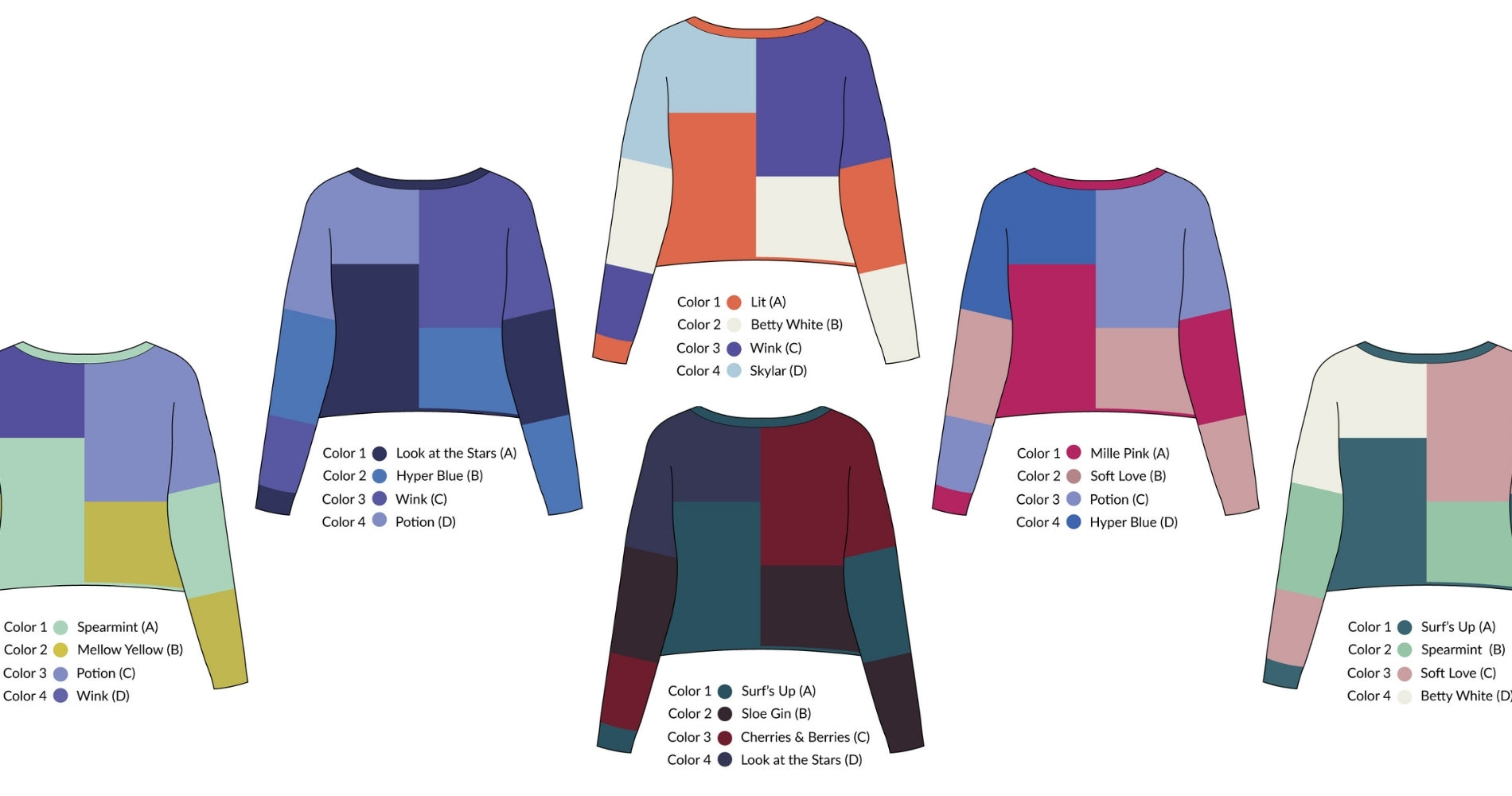 Eight inspired palettes for your Radiant Panels Pullover – The Fibre Co.