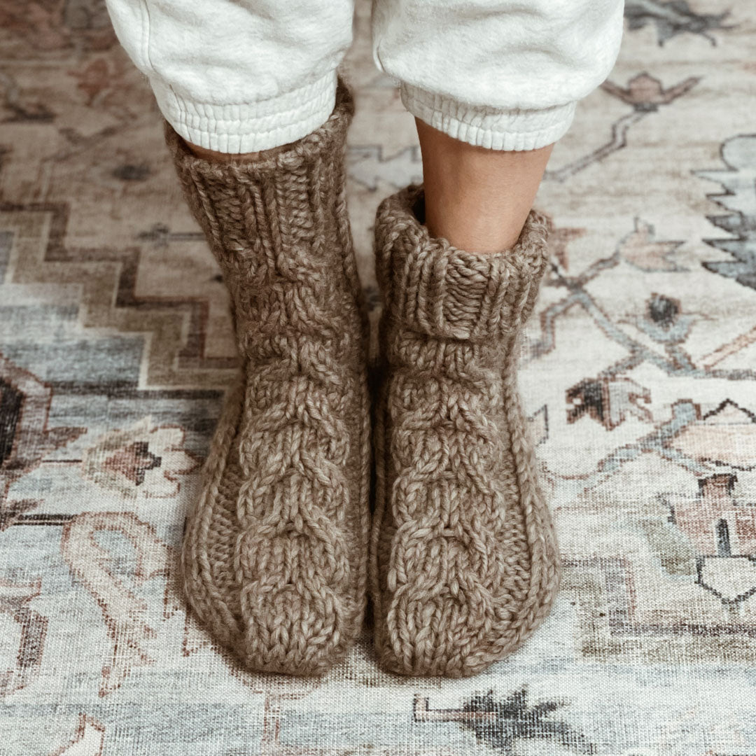 Chunky Comfort Hearth Socks Pattern knit in &Make Super Bulky – The ...