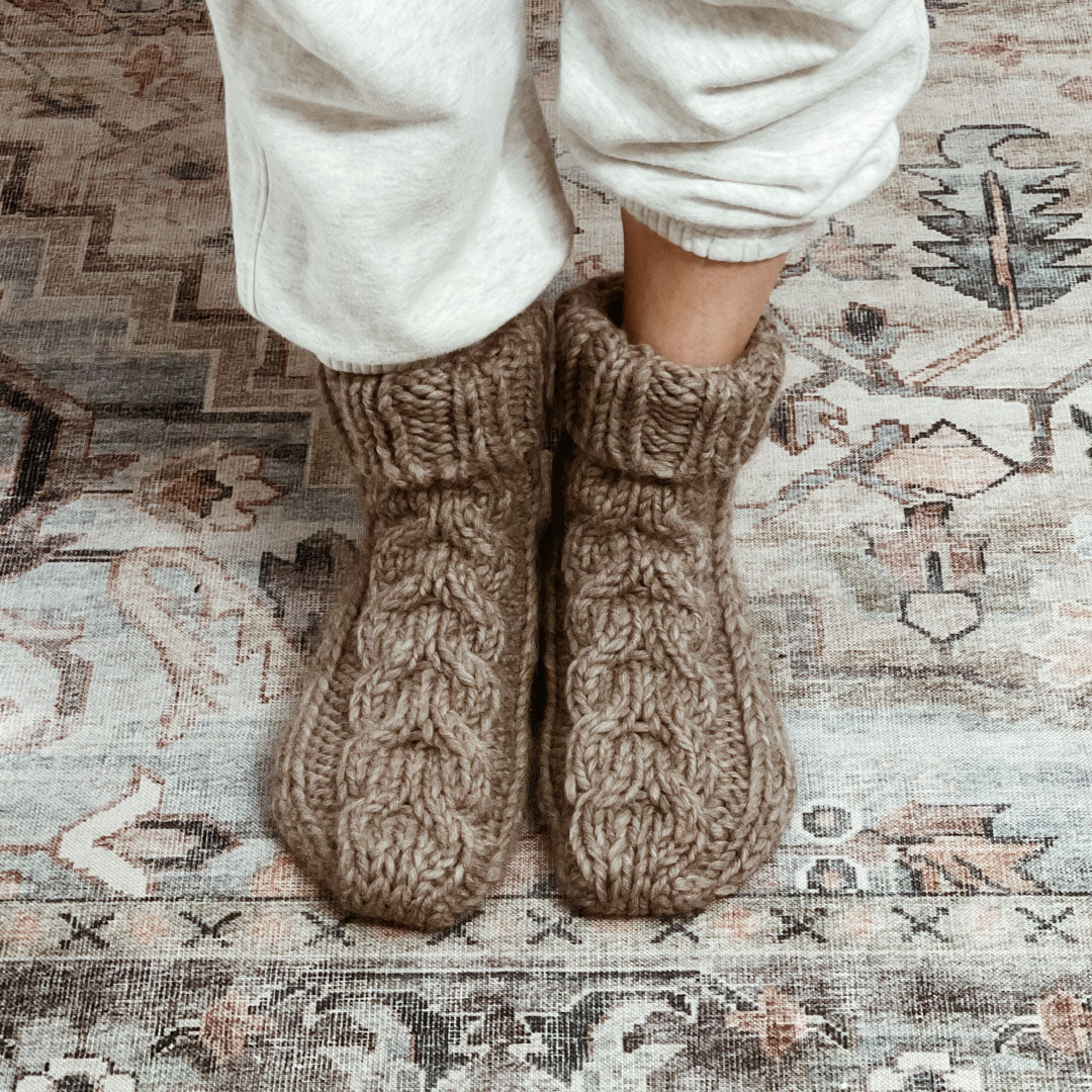 Chunky Comfort Hearth Socks Pattern knit in &Make Super Bulky – The ...