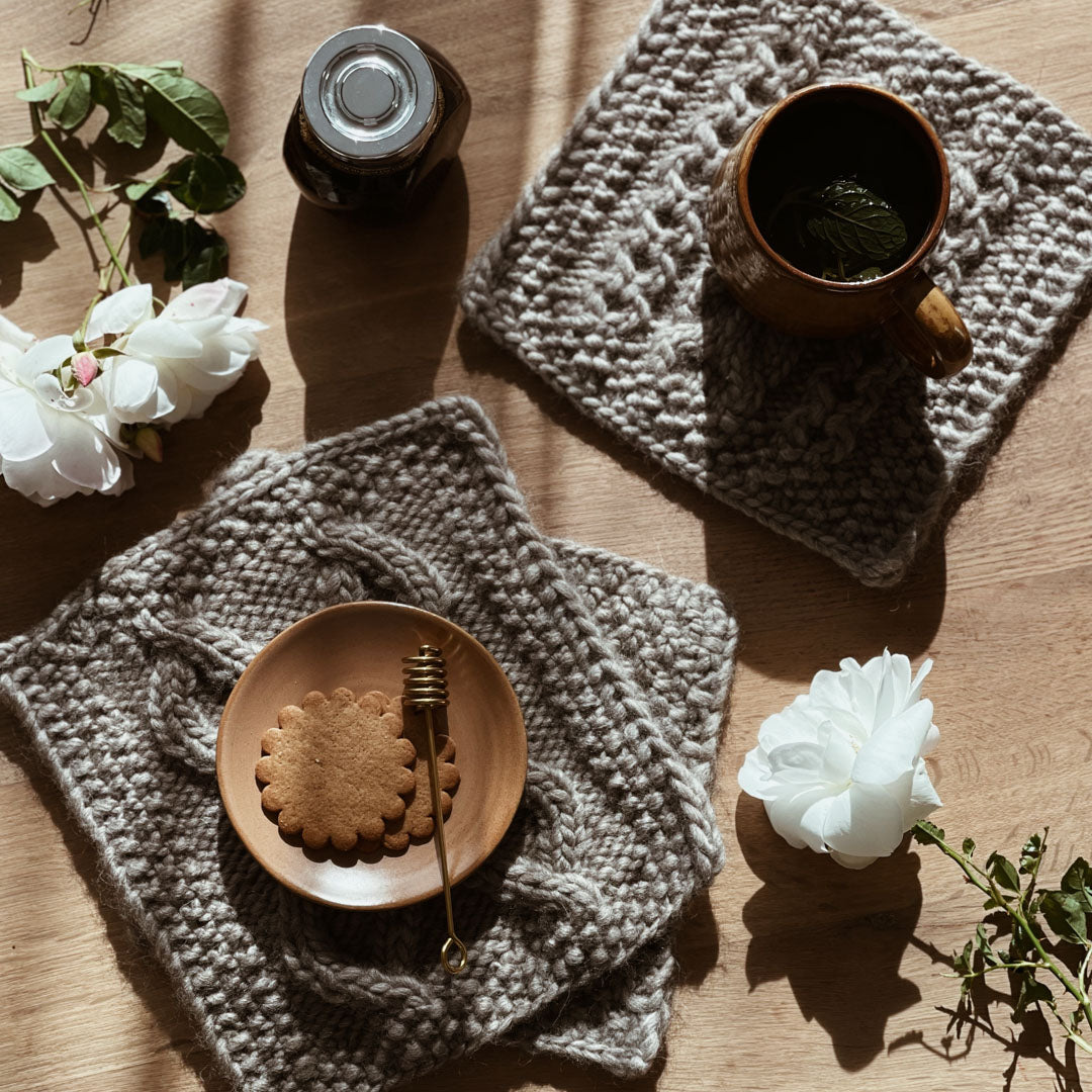 Chunky Comfort Trivets Pattern knit in &Make Super Bulky – The Fibre Co.