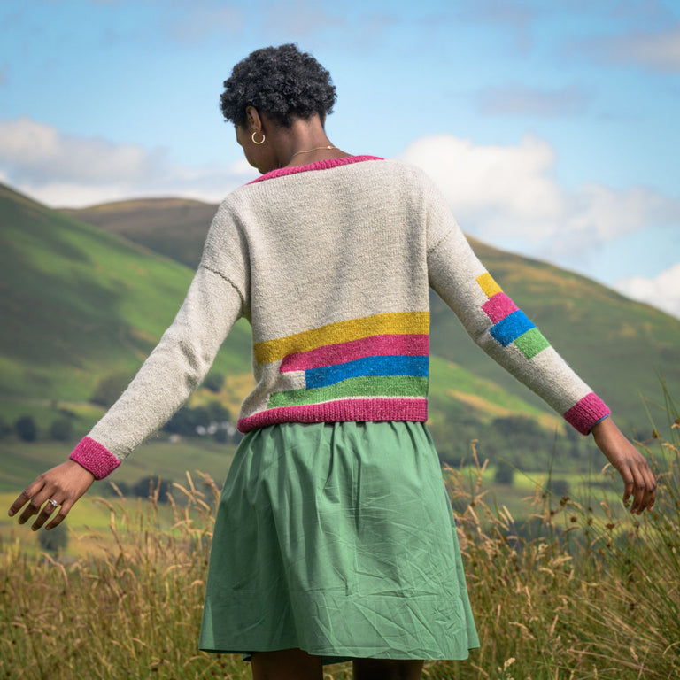 Colorpath Cardy Pattern knit in &Make DK – The Fibre Co.