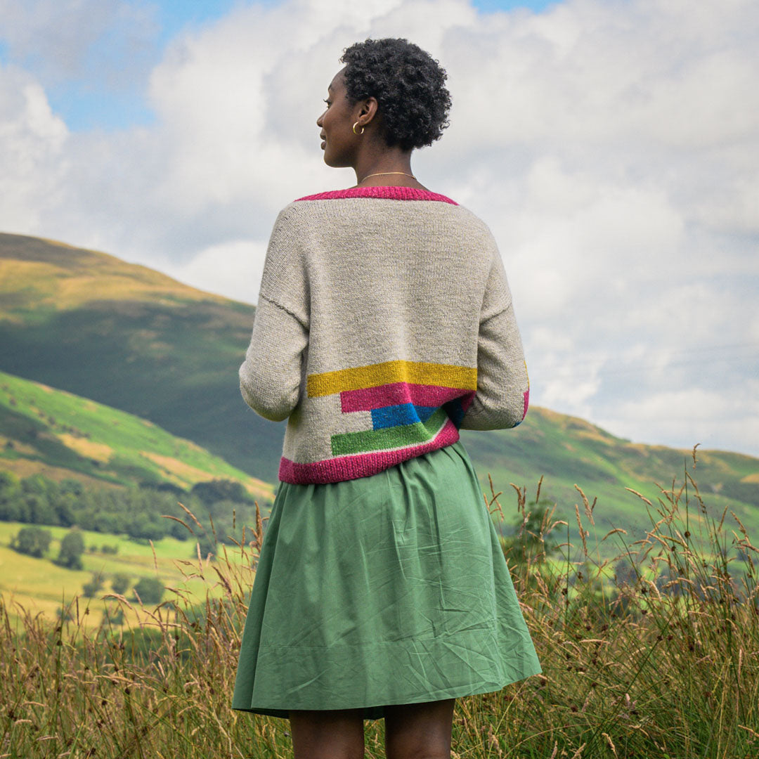Colorpath Cardy Pattern knit in &Make DK – The Fibre Co.