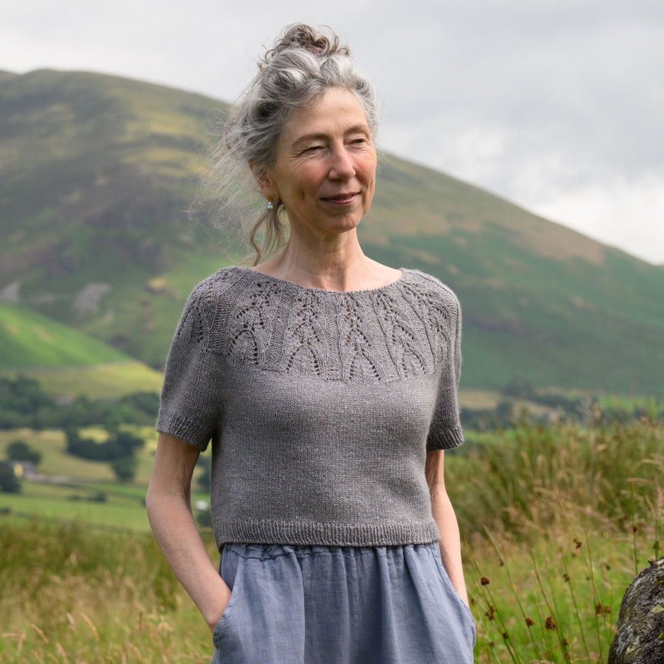 One Yoke Tee Pattern knit in Acadia – The Fibre Co.