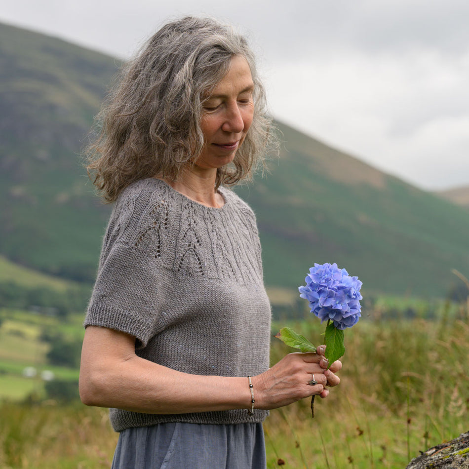 One Yoke Tee Pattern knit in Acadia – The Fibre Co.