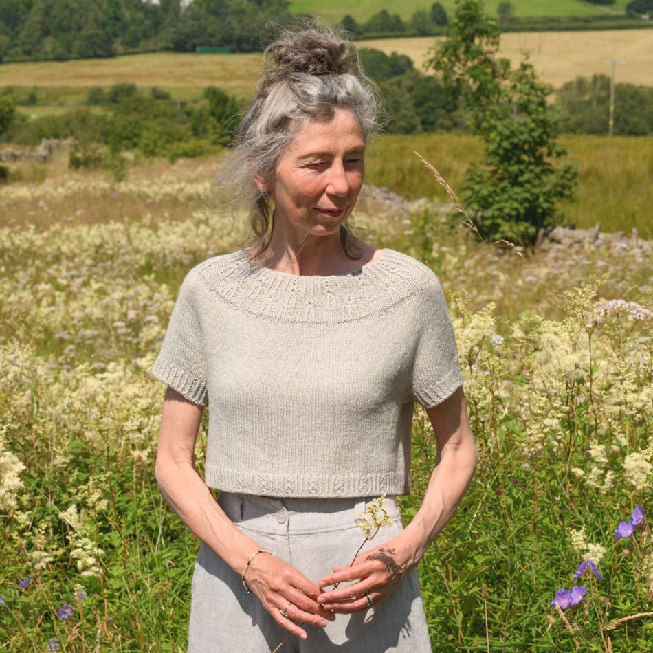 One Yoke Tee Pattern knit in Acadia or Luma – The Fibre Co.