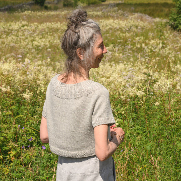 One Yoke Tee Pattern knit in Acadia or Luma – The Fibre Co.