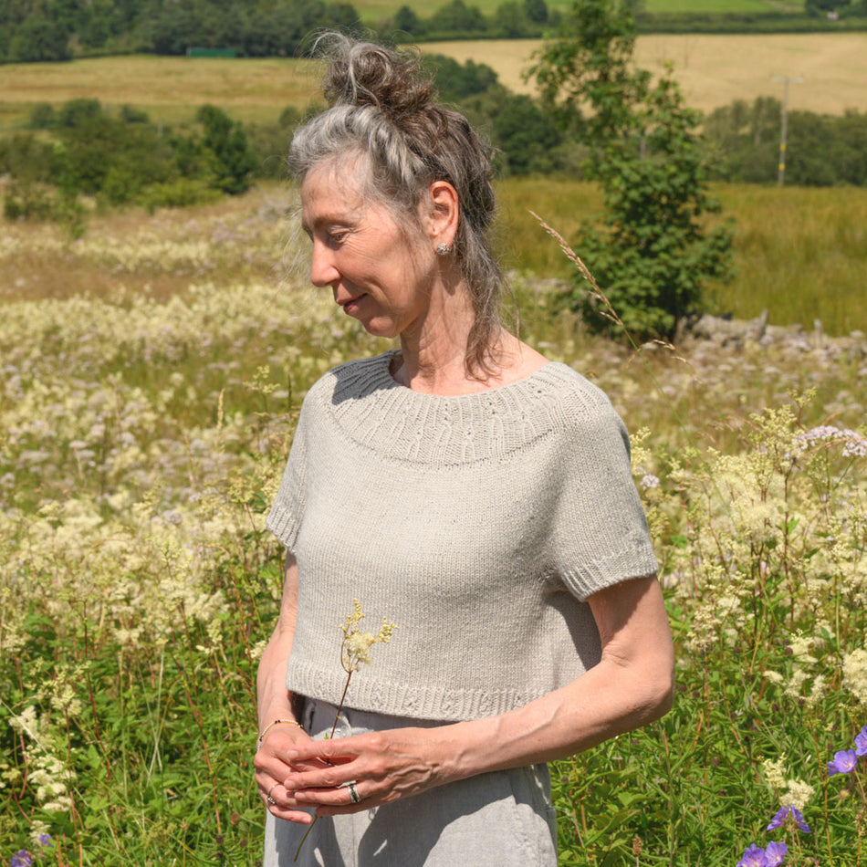 One Yoke Tee Pattern knit in Acadia or Luma – The Fibre Co.