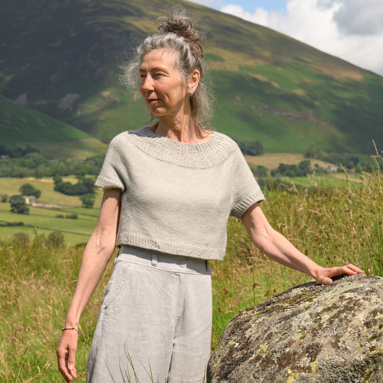 One Yoke Tee Pattern knit in Acadia or Luma – The Fibre Co.