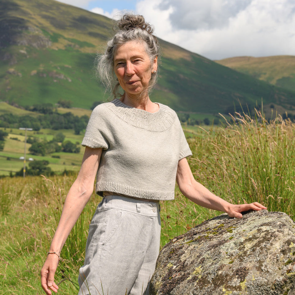 One Yoke Tee Pattern knit in Acadia or Luma – The Fibre Co.