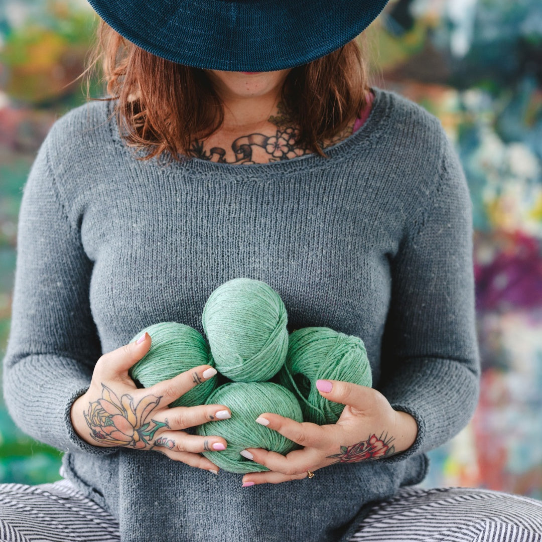 Sappho's Love Kit knit in Meadow – The Fibre Co.