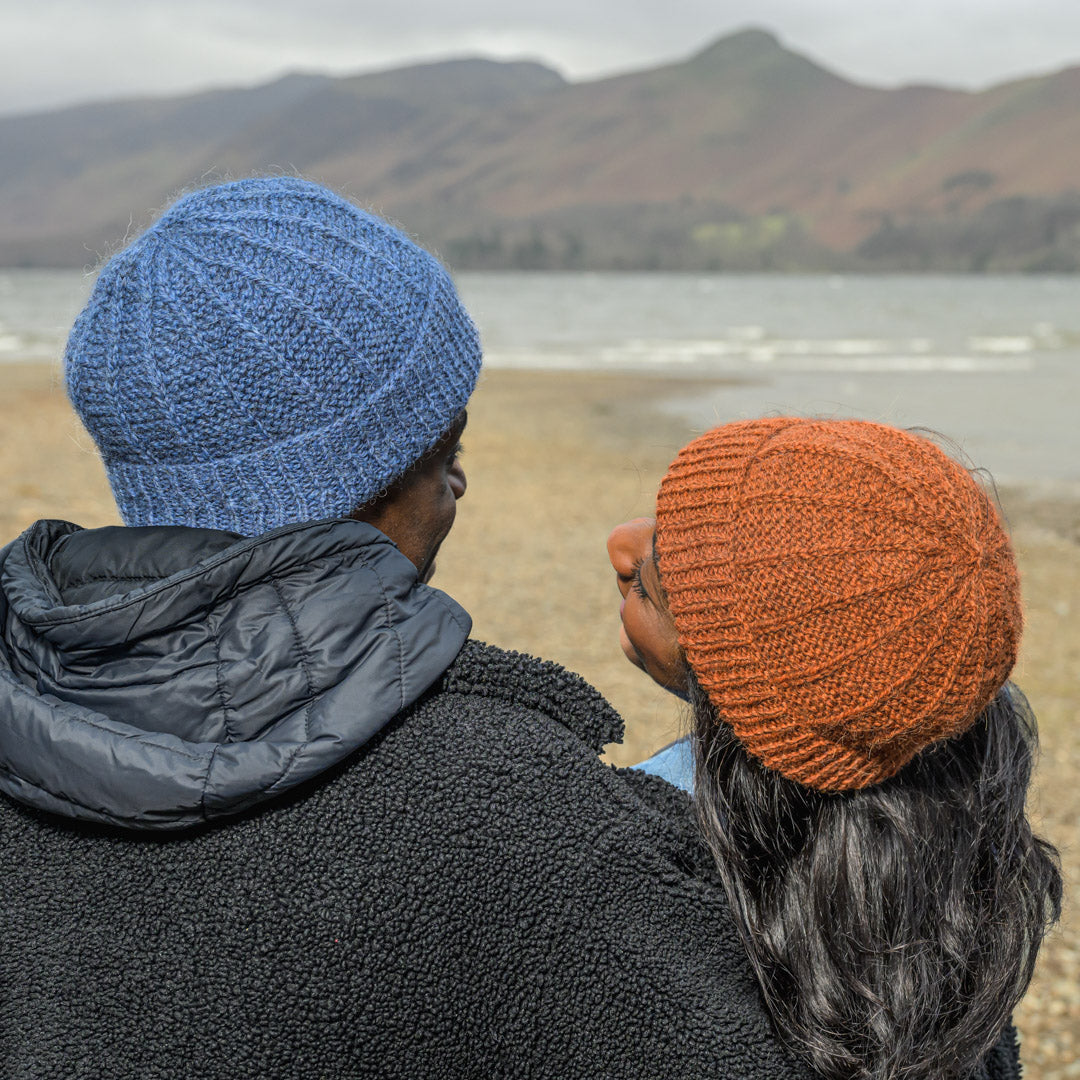 Tilted Terrain Hat Kit knit in &Make Aran – The Fibre Co.