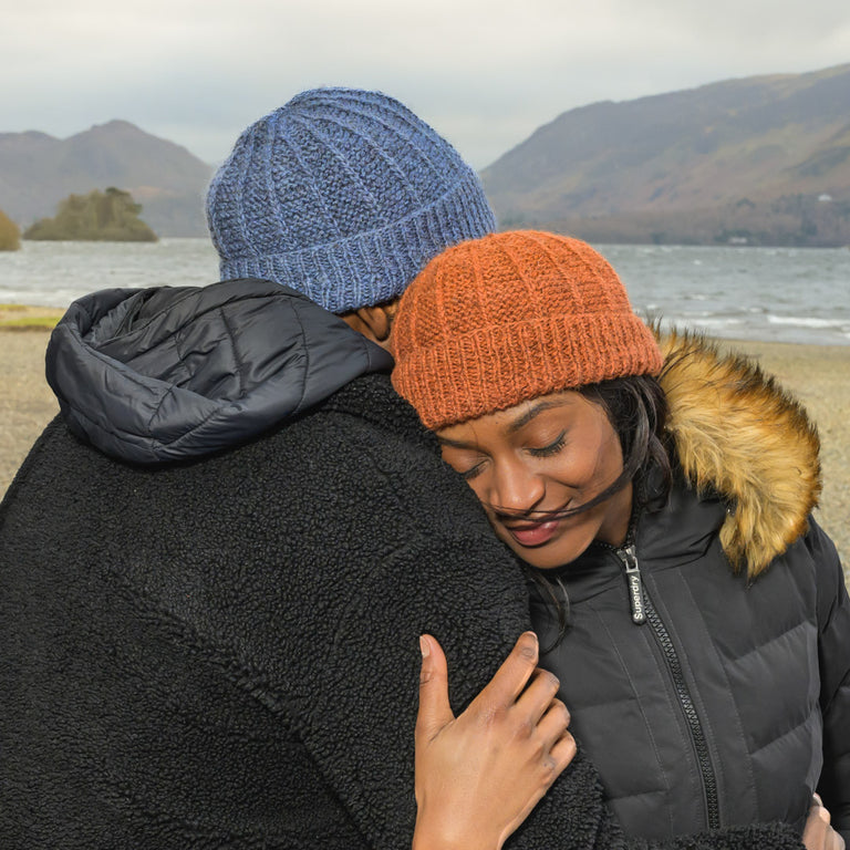 Tilted Terrain Hat Kit knit in &Make Aran – The Fibre Co.
