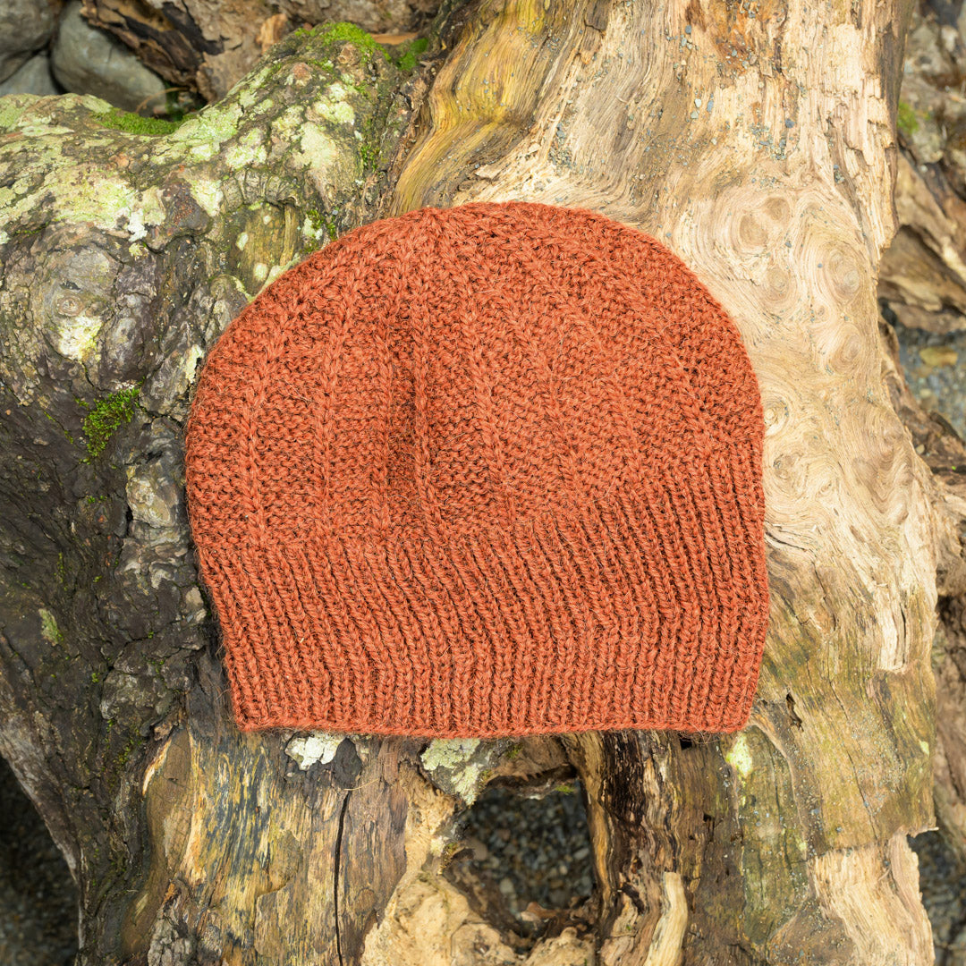 Tilted Terrain Hat Kit knit in &Make Aran – The Fibre Co.